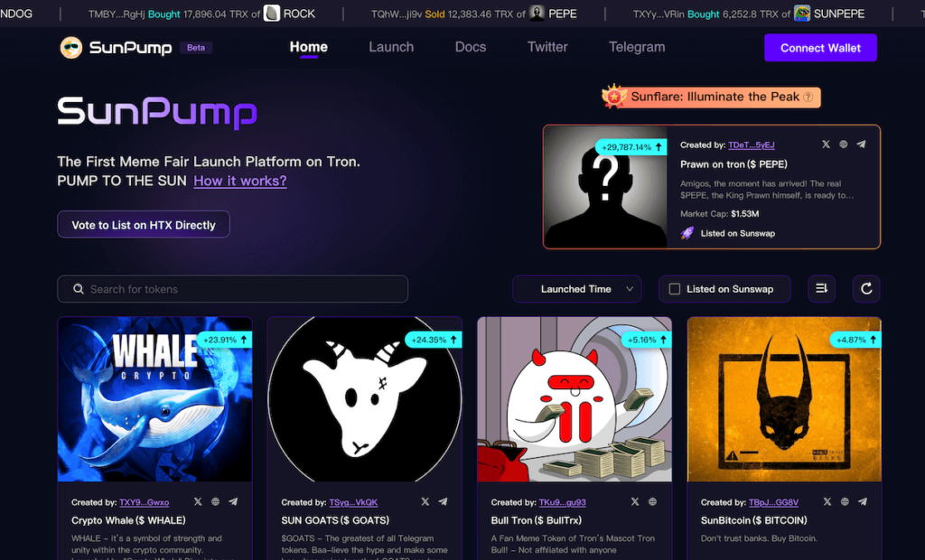 Обзор SunPump: платформа для создания мемкоинов на TRON | BELINVESTOR.COM