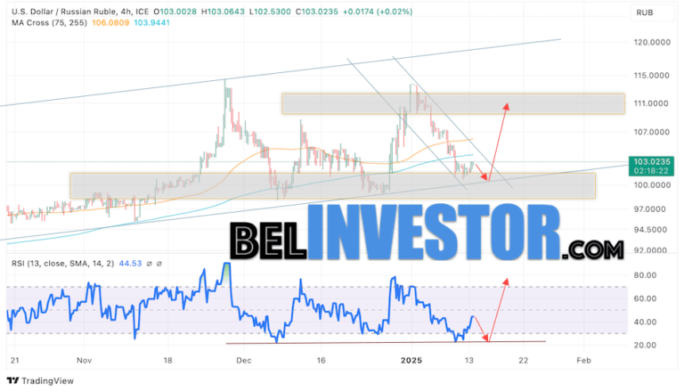 Прогноз курса Доллара USDRUB на 14 января 2025 | BELINVESTOR.COM